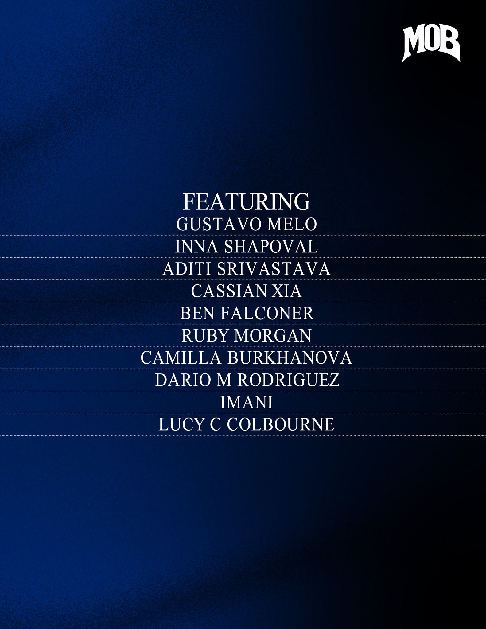 MOB JOURNAL | VOLUME SIXTY | ISSUE 01 – Mob Journal